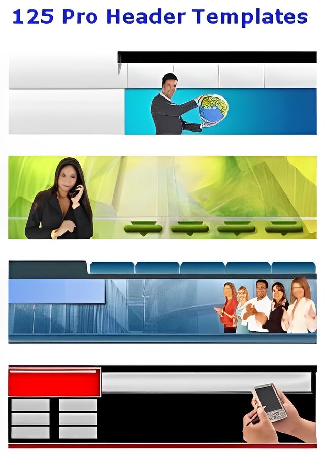 125 Pro Header Templates for Versatile Design Needs